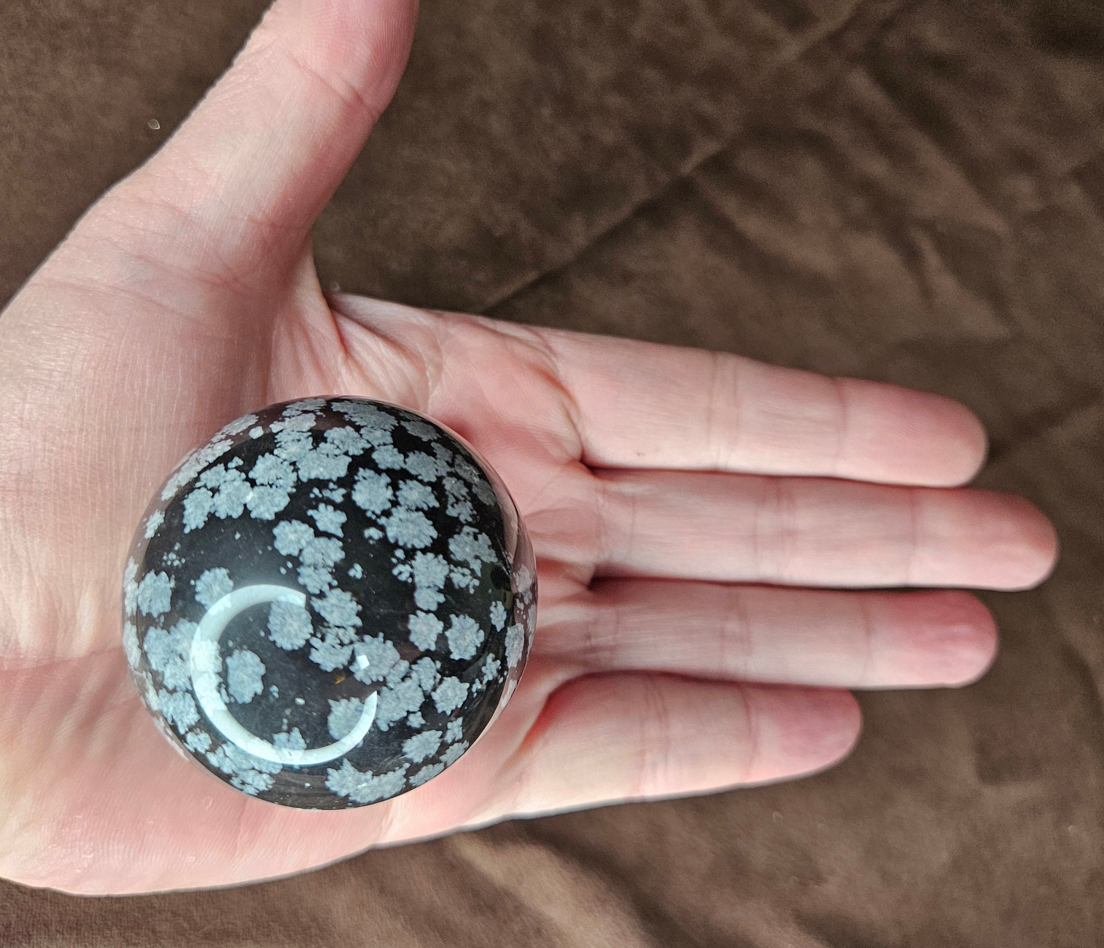 Snowflake Obsidian Sphere - Etsy