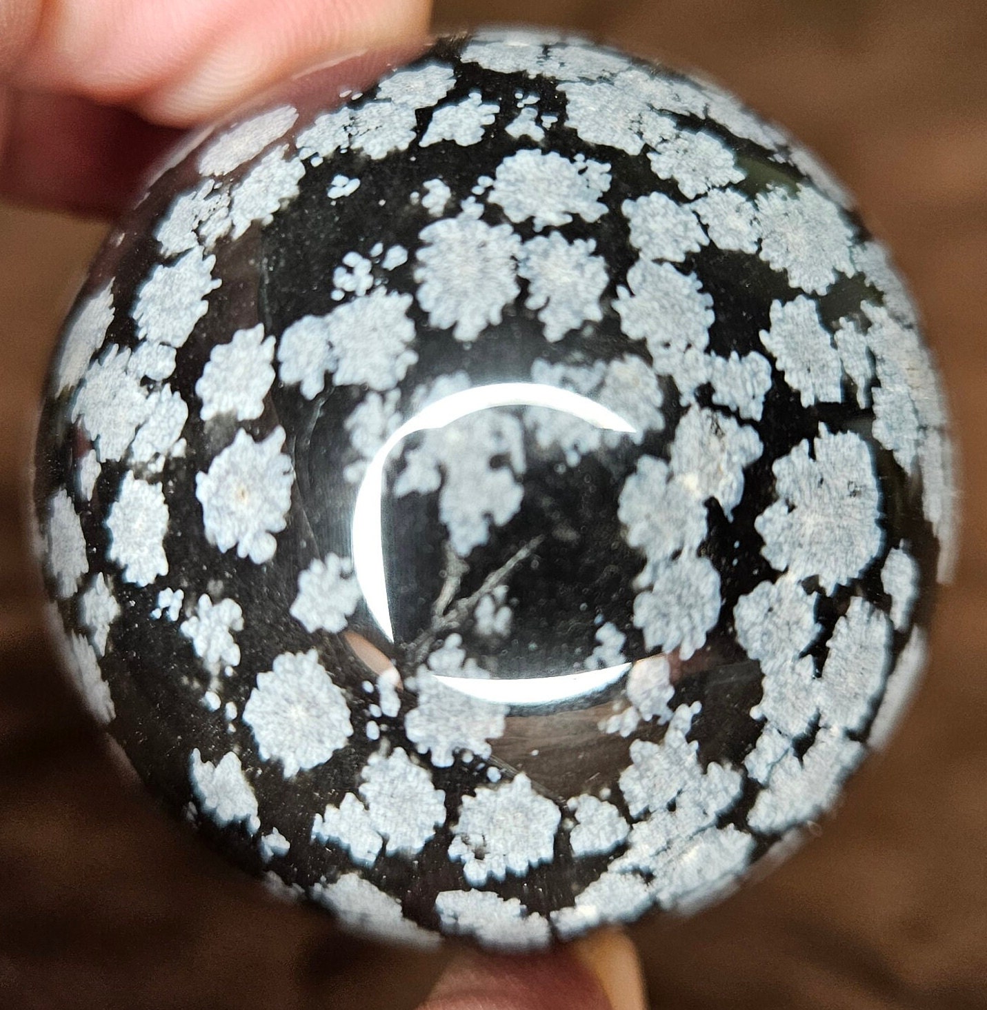 Snowflake Obsidian Sphere - Etsy