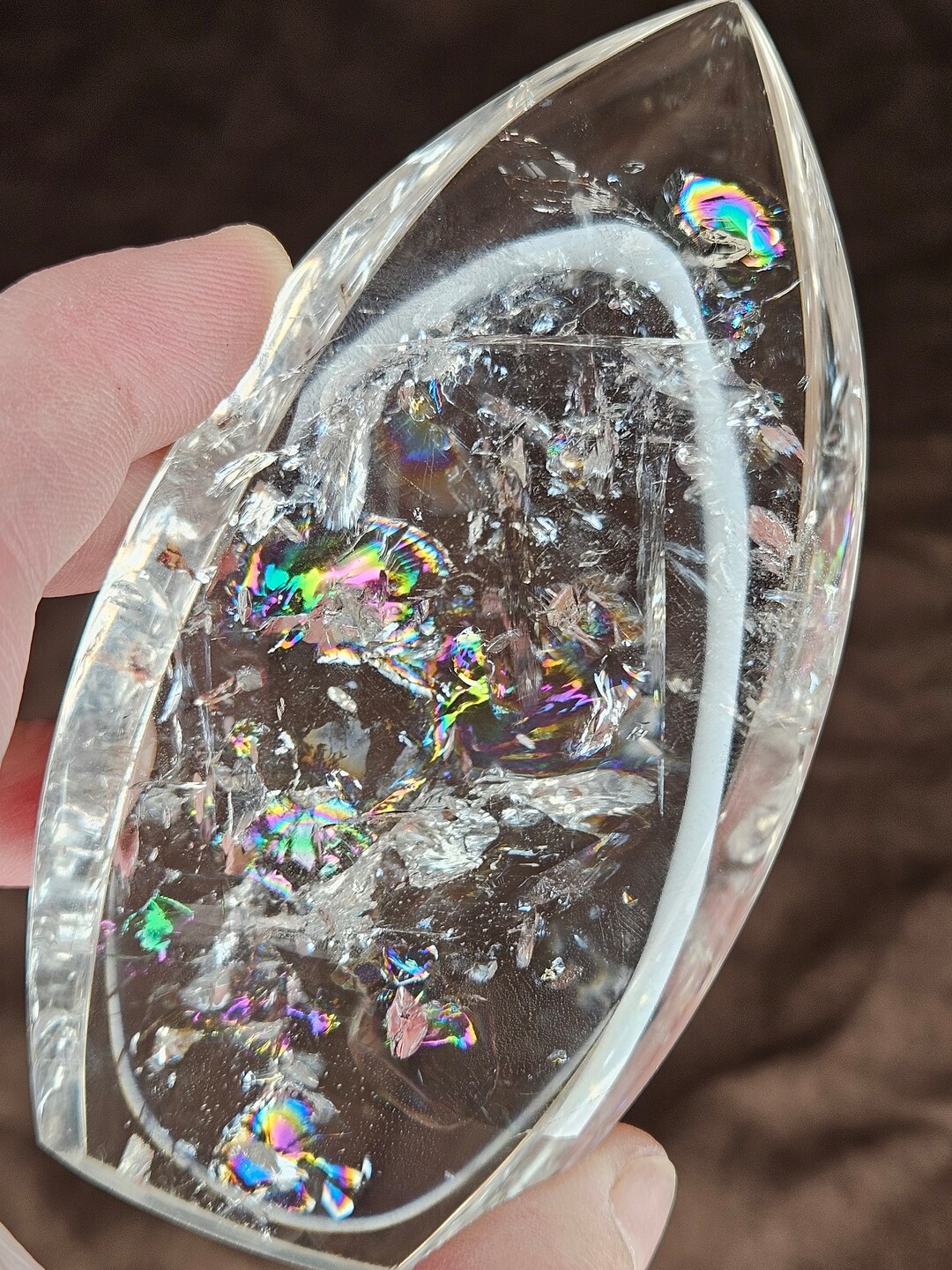 Clear Quartz Freeform With Rainbow - Etsy