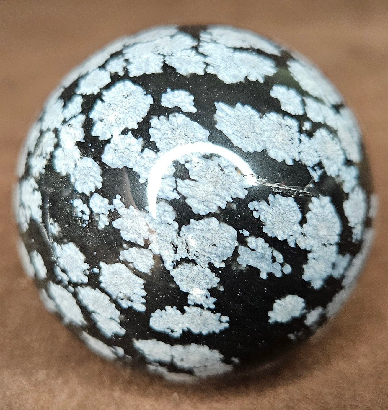 Snowflake Obsidian Sphere - Etsy