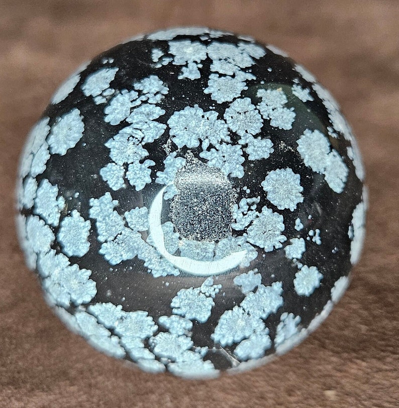 Snowflake Obsidian Sphere - Etsy