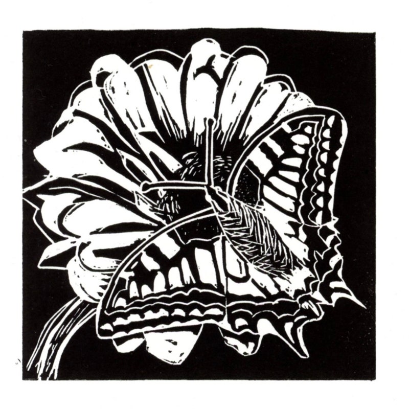 Butterfly Linocut - Etsy