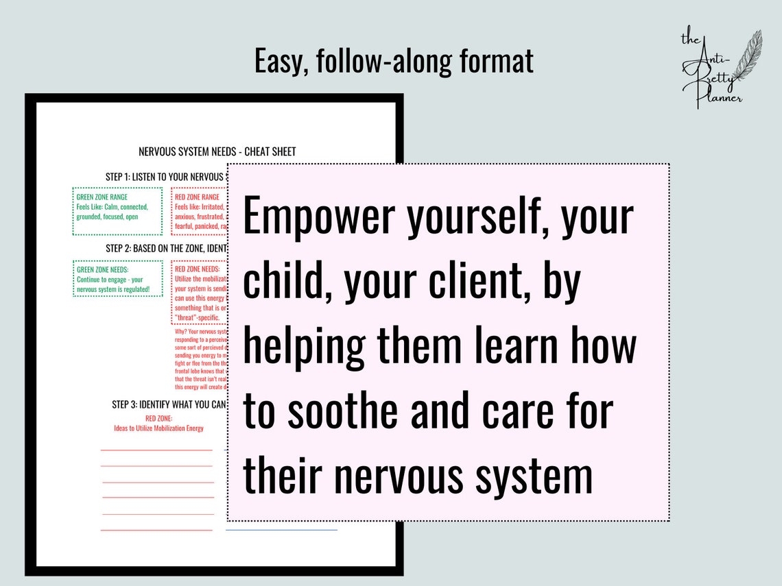 Nervous System Regulation Digital Printable Worksheet, Polyvagal ...