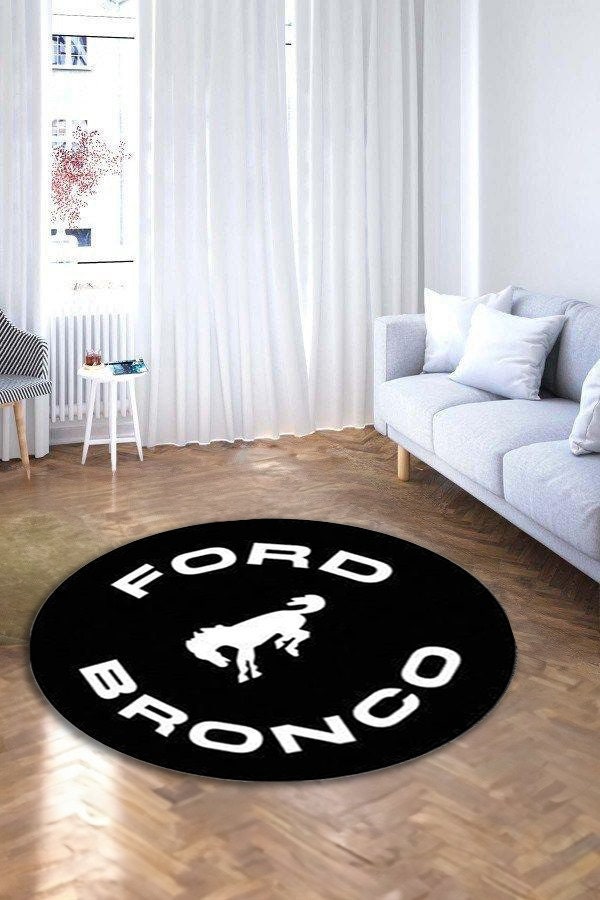 Ford Bronco Logo Round Rug, Living Room Carpet, Carpet for Your ...