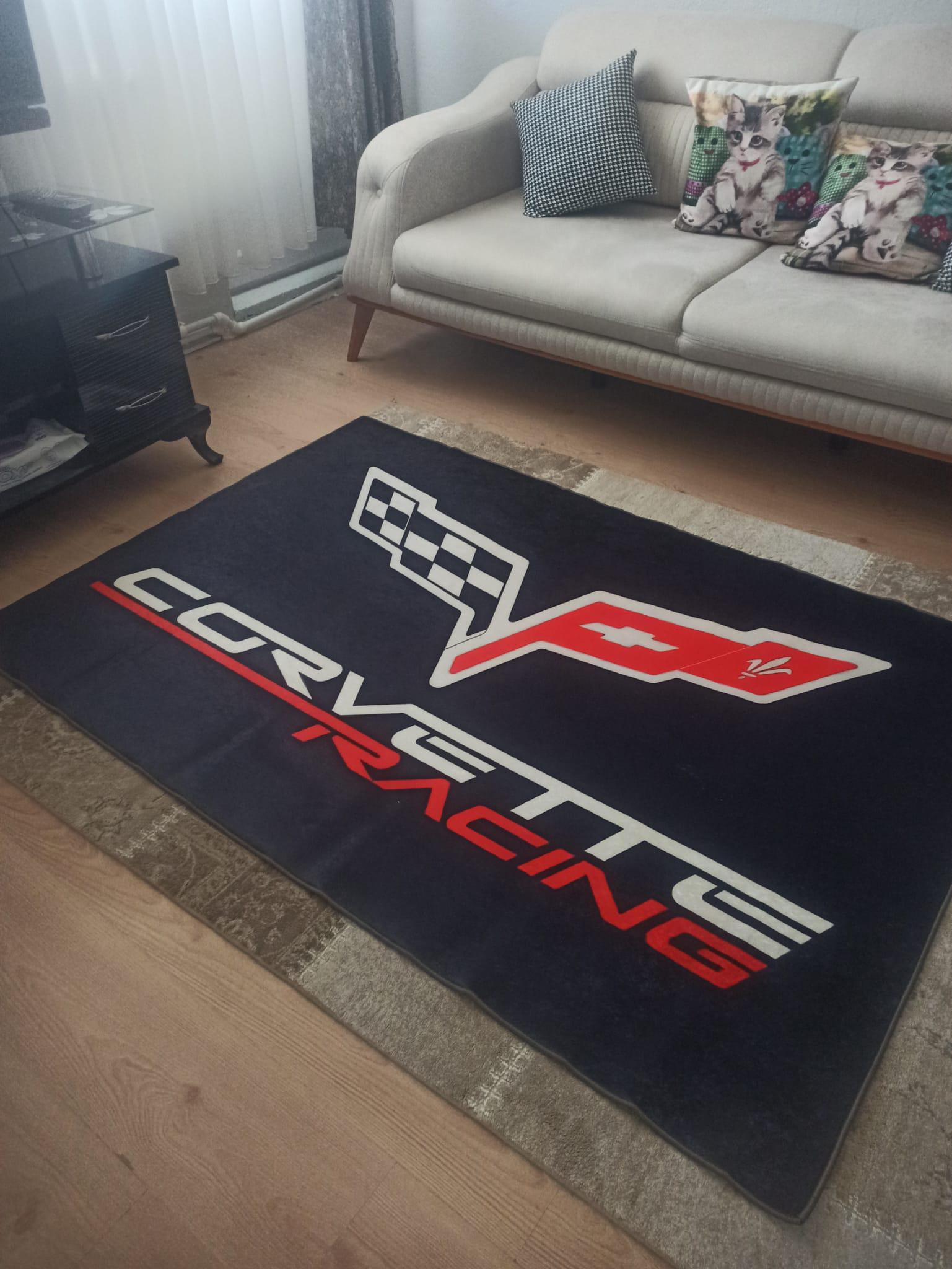 Corvette Rectangular Carpet, Garage Rug, Gift for Fathers, Birthday ...