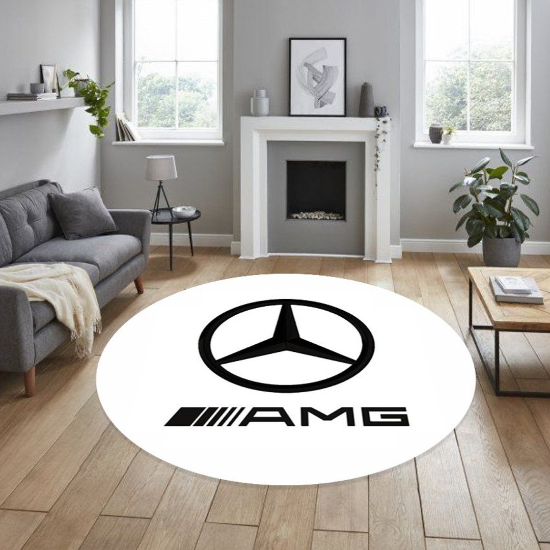 Mercedes Amg Logo Round Rug, Living Room Carpet, Carpet for Your ...