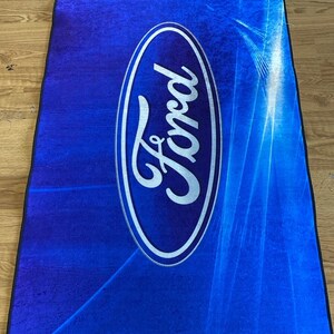 Ford Logo Rectangular Rug, for Garage, Carpet for Your Apartment, Hobby ...