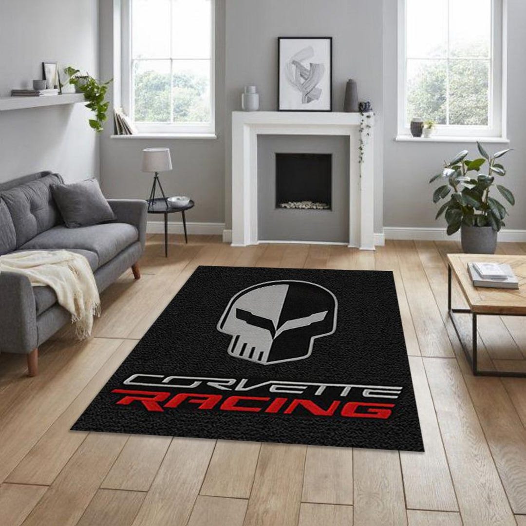 Corvette Rectangular Carpet, Garage Rug, Gift for Fathers, Birthday ...