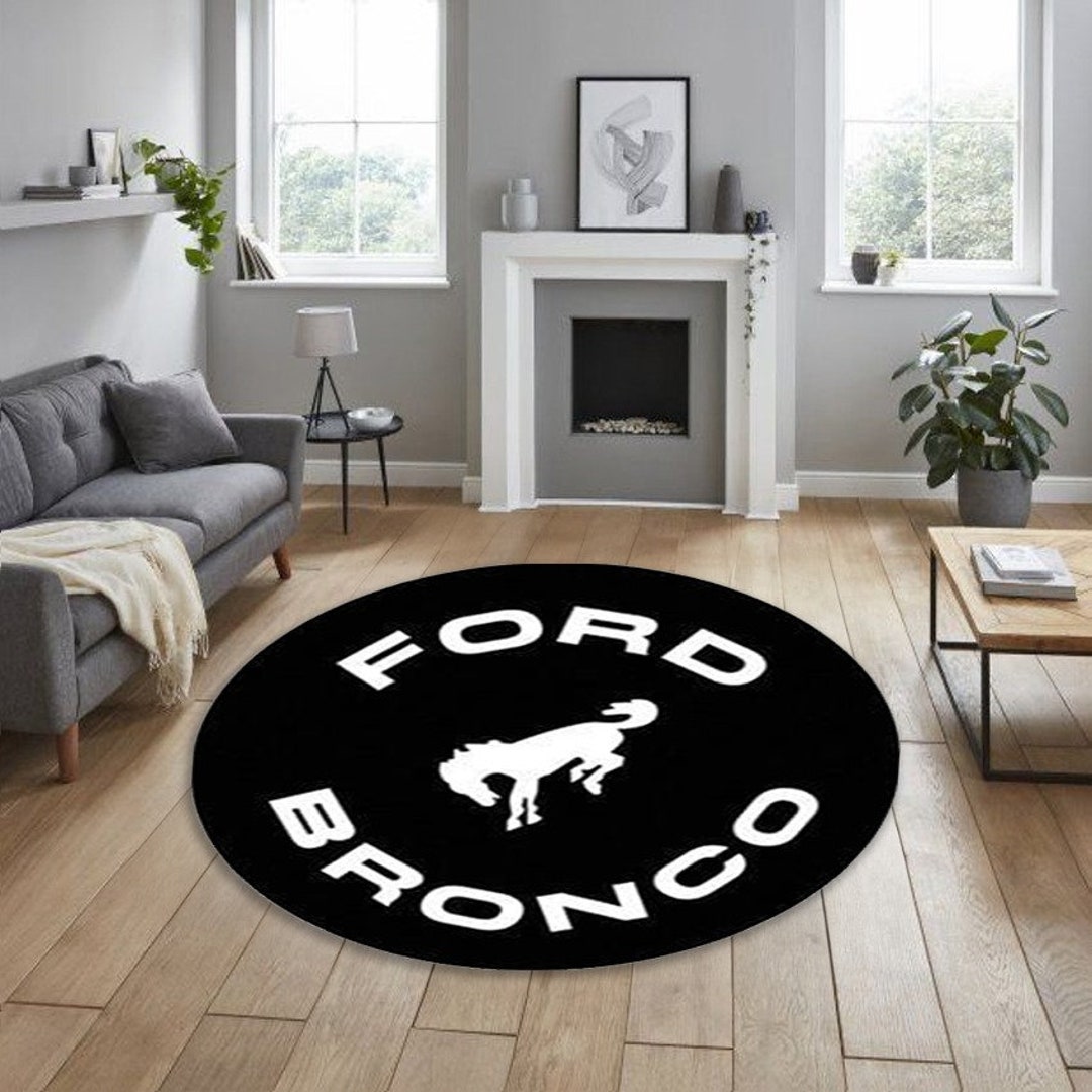 Ford Bronco Logo Round Rug, Living Room Carpet, Carpet for Your ...