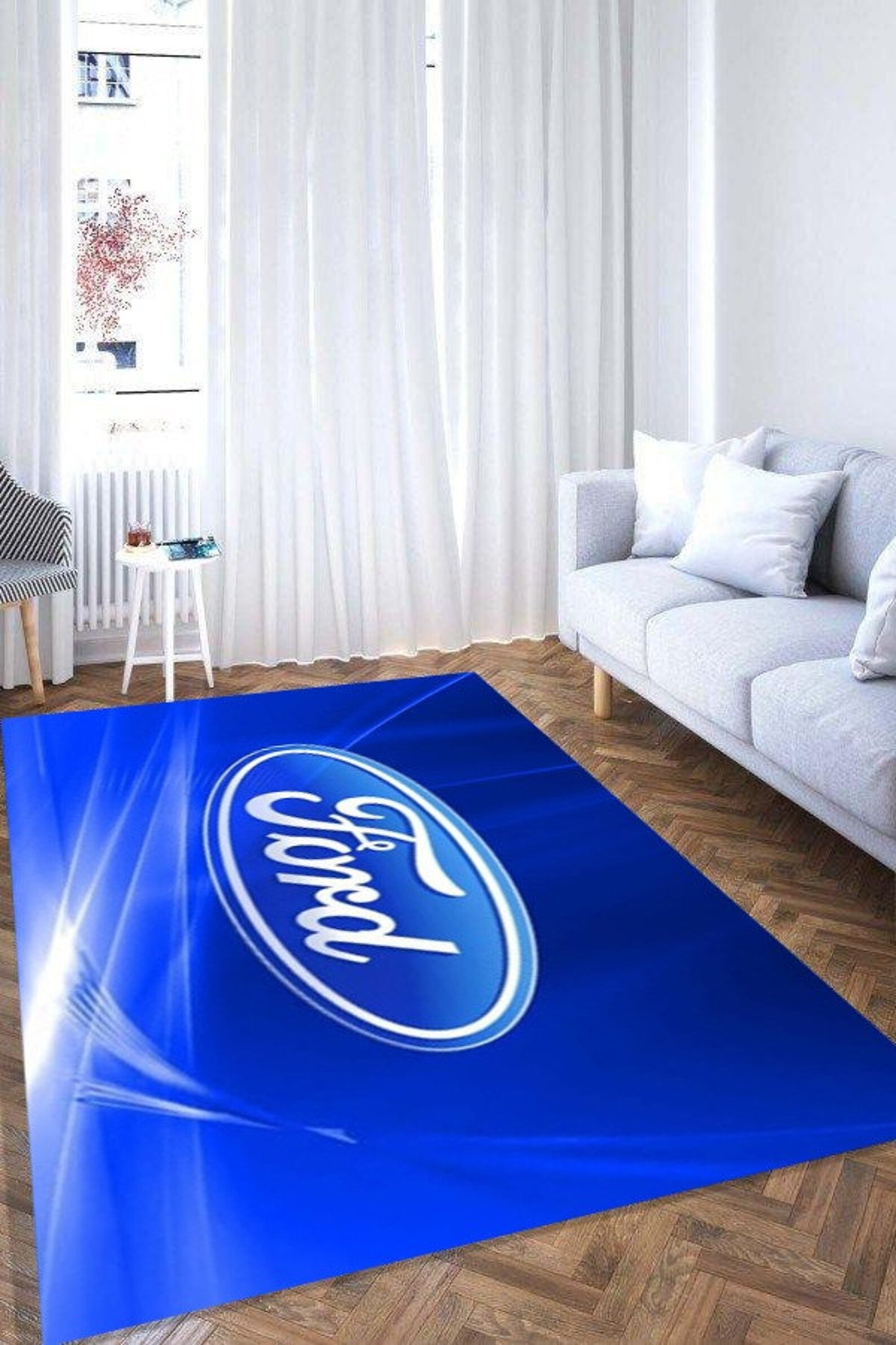 Ford Logo Rectangular Rug, for Garage, Carpet for Your Apartment, Hobby ...