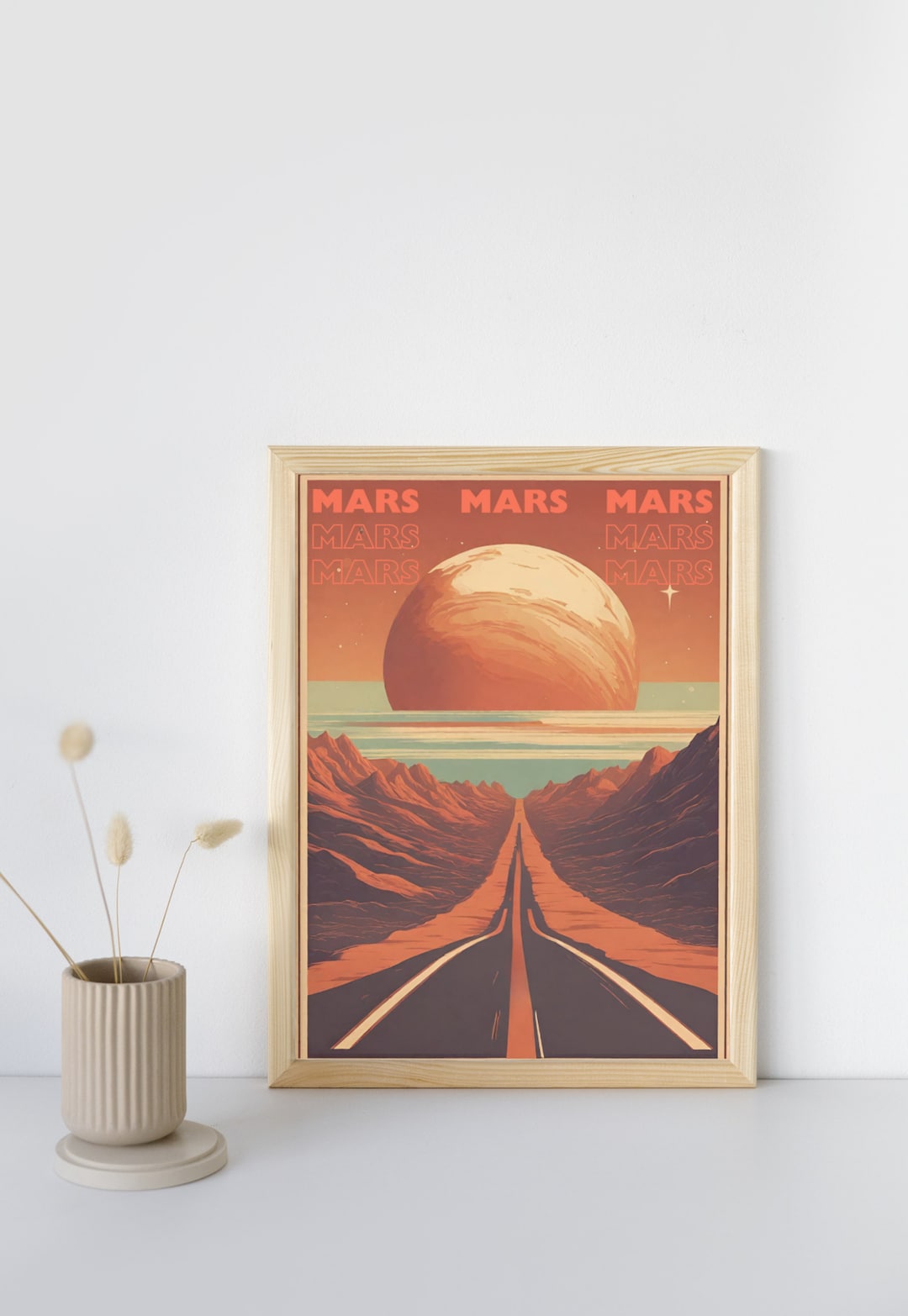 Mars Poster Astronomie Vintage Poster Universum Kunst Galaxy Kunst ...