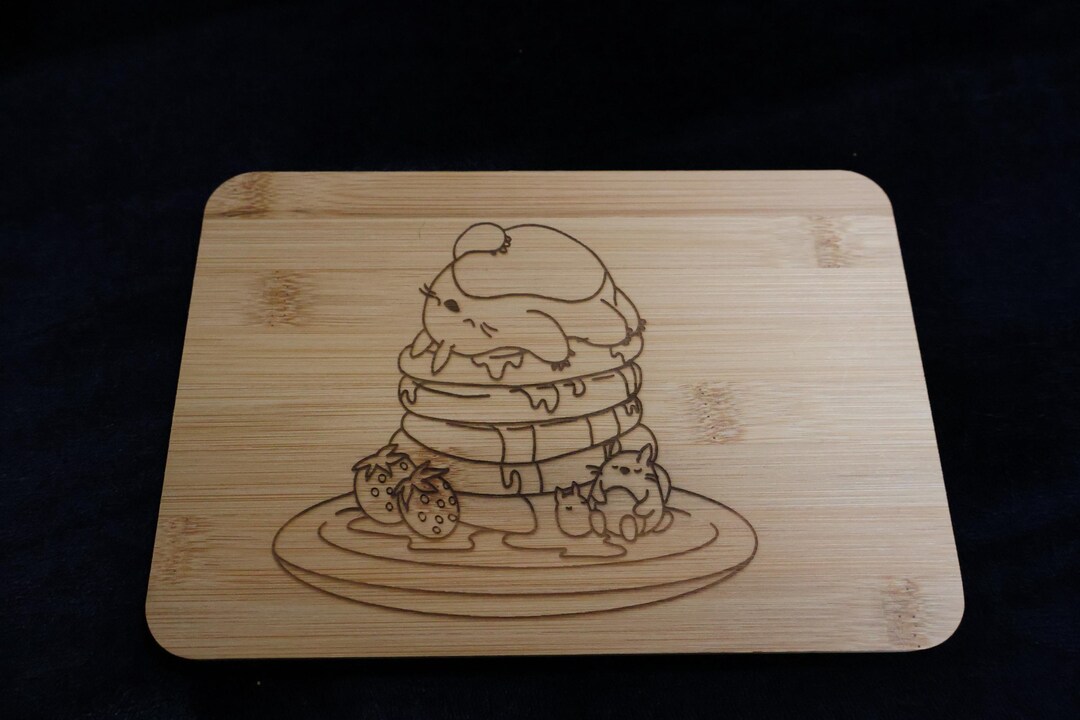 Toto Snack Board Bamboo cookie/ Tea Board/ Mug Rug Laser Etched over ...