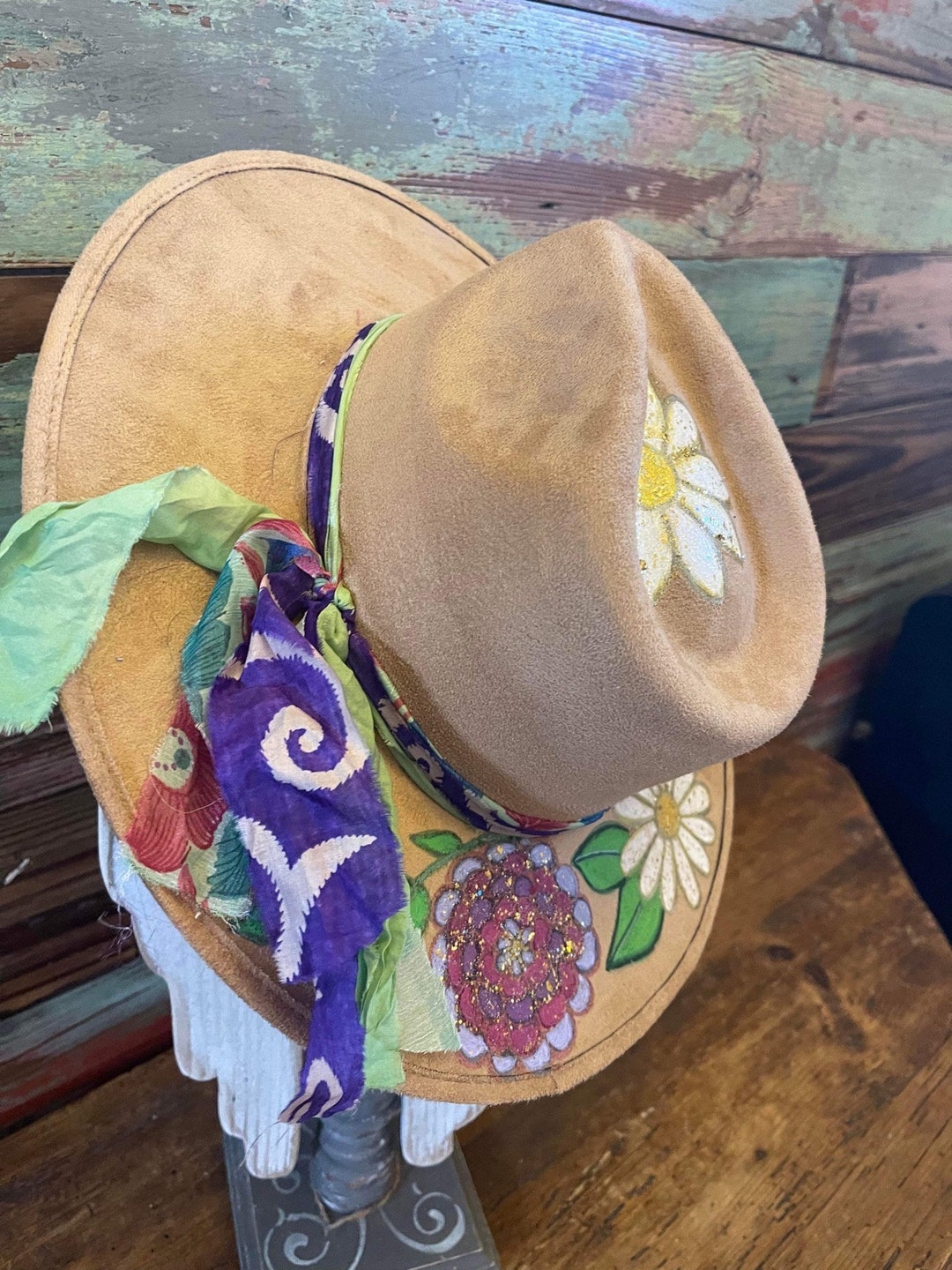 Hand Painted Rancher Style Womens Cowboy Hat - Etsy