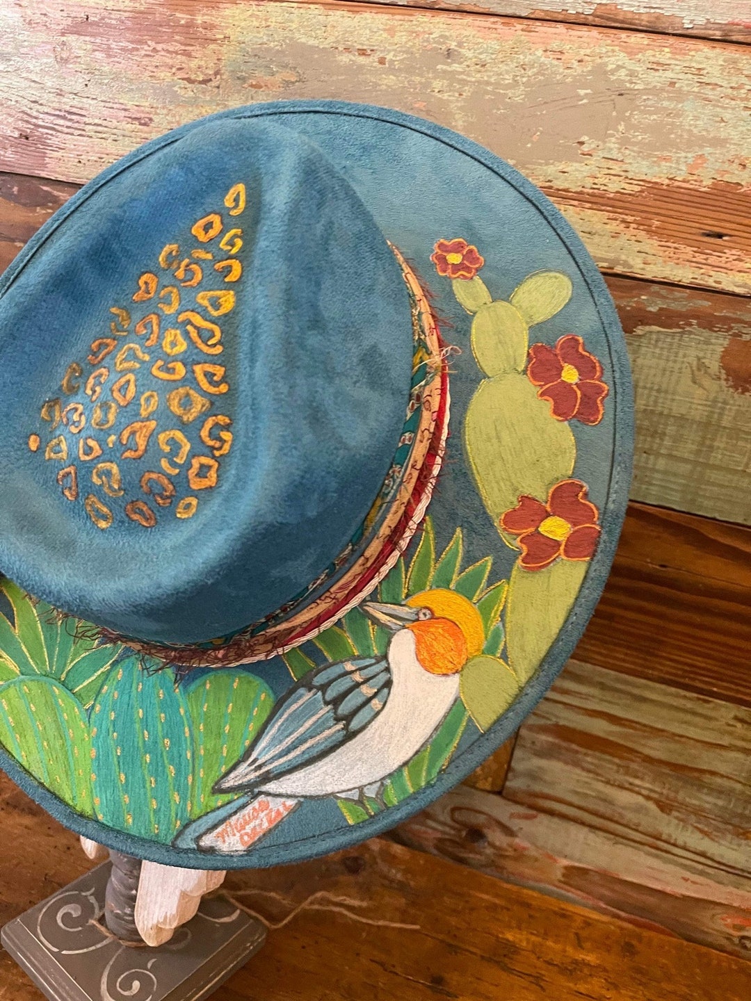 Hand Painted Rancher Style Womens Cowboy Hat - Etsy