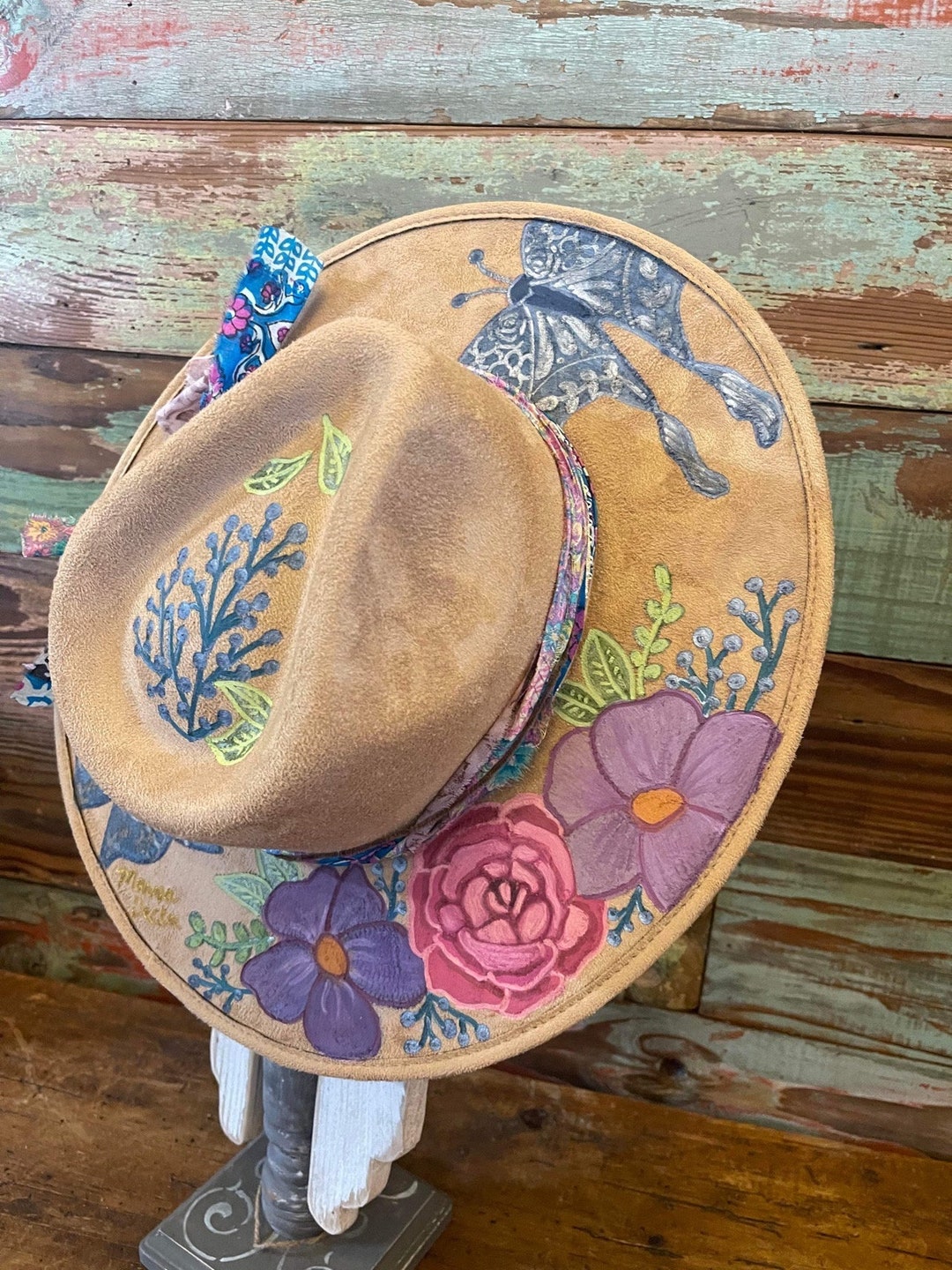 Hand Painted Rancher Style Womens Cowboy Hat - Etsy