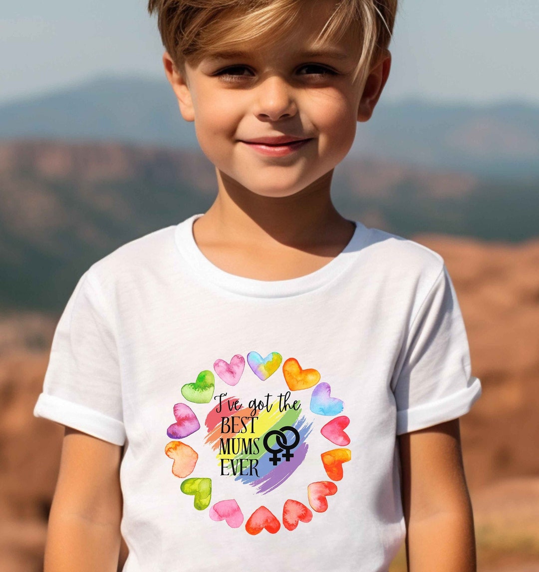 Two Mums Gift, Same-sex Parents T Shirt, LGBTQ Family, Rainbow Family ...