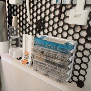 Wall-mounted Small Parts Organizer - Storage Boxes Holder for Workshop ...