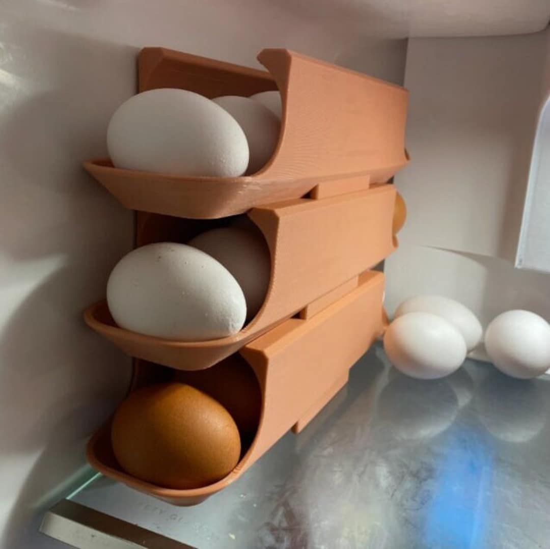 3D Printed Modular Egg Holder - Stackable Kitchen Egg Organizer ...