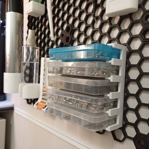 Wall-mounted Small Parts Organizer - Storage Boxes Holder for Workshop ...