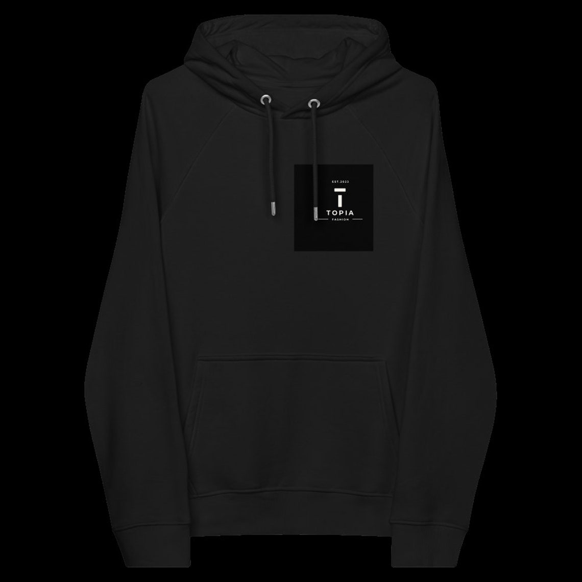 Unisex Black Topia Eco Hoodie - Etsy