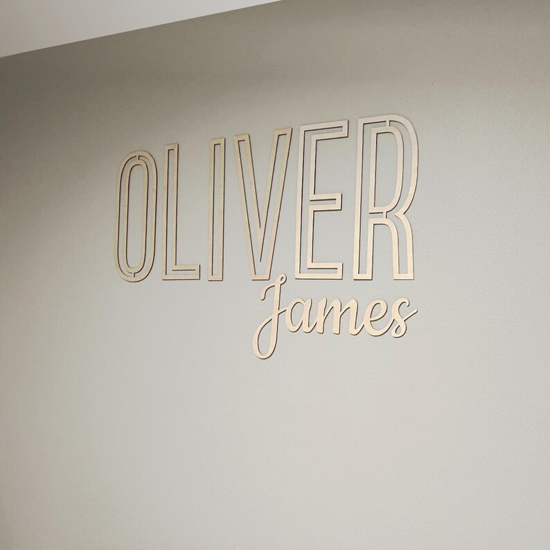 Custom 3D Wood Name Sign: Nursery Decor, Baby Name Plaque - Etsy