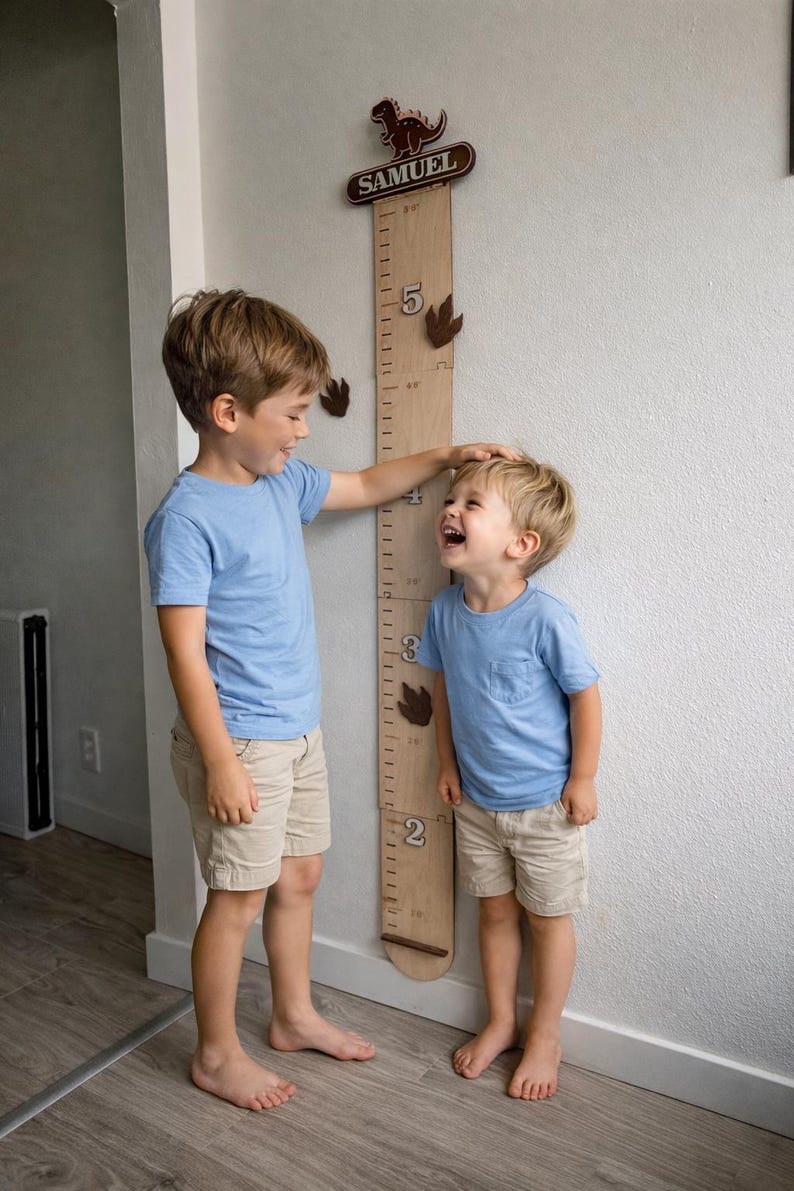 Kids Height Stick Measurement Ruler Wood Growth Chart for Boys and ...