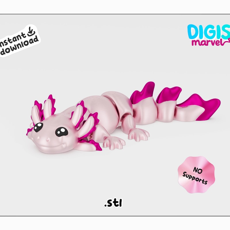 Mini 3d Print Axolotl - Etsy