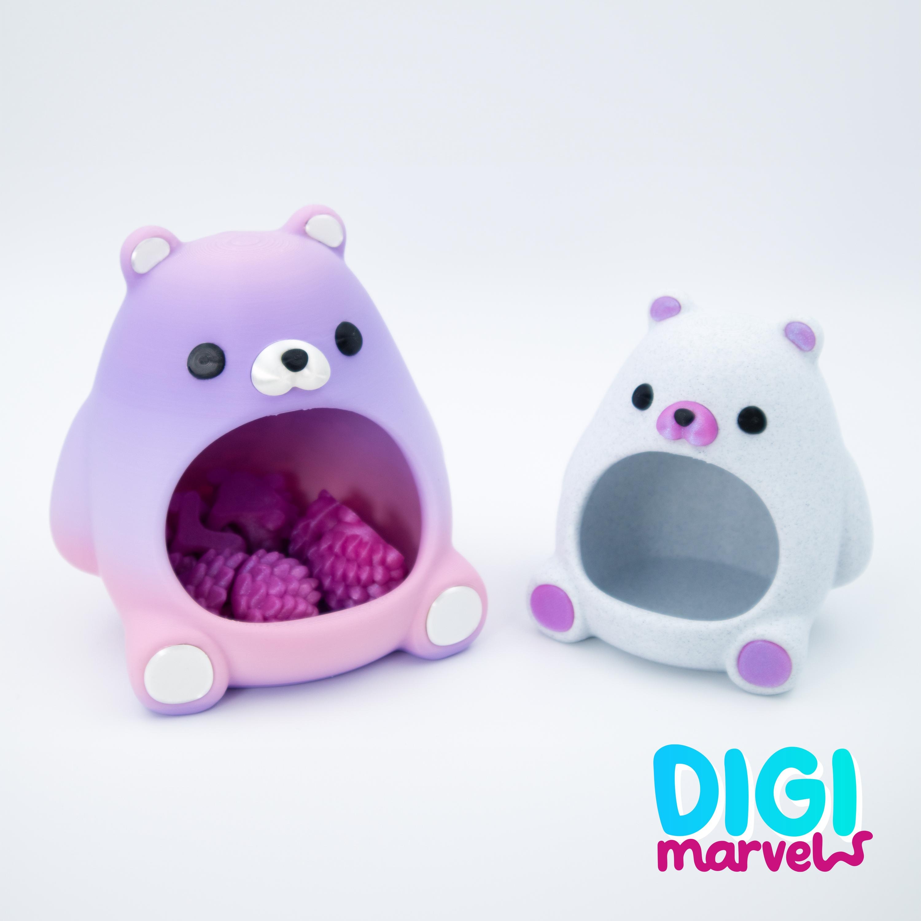 Bear Tummy Organizer 3D Print File: Home Decor STL, 3MF (digital ...