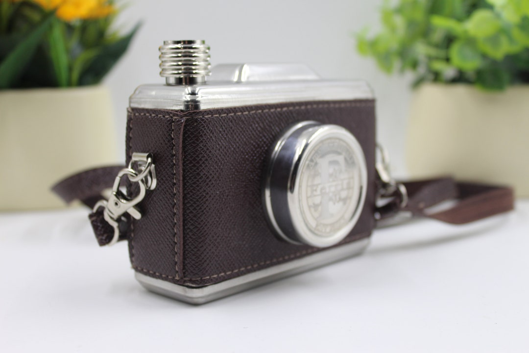 Vintage Camera Design Hip Flask - Unique Stainless Steel Liquor Flask ...