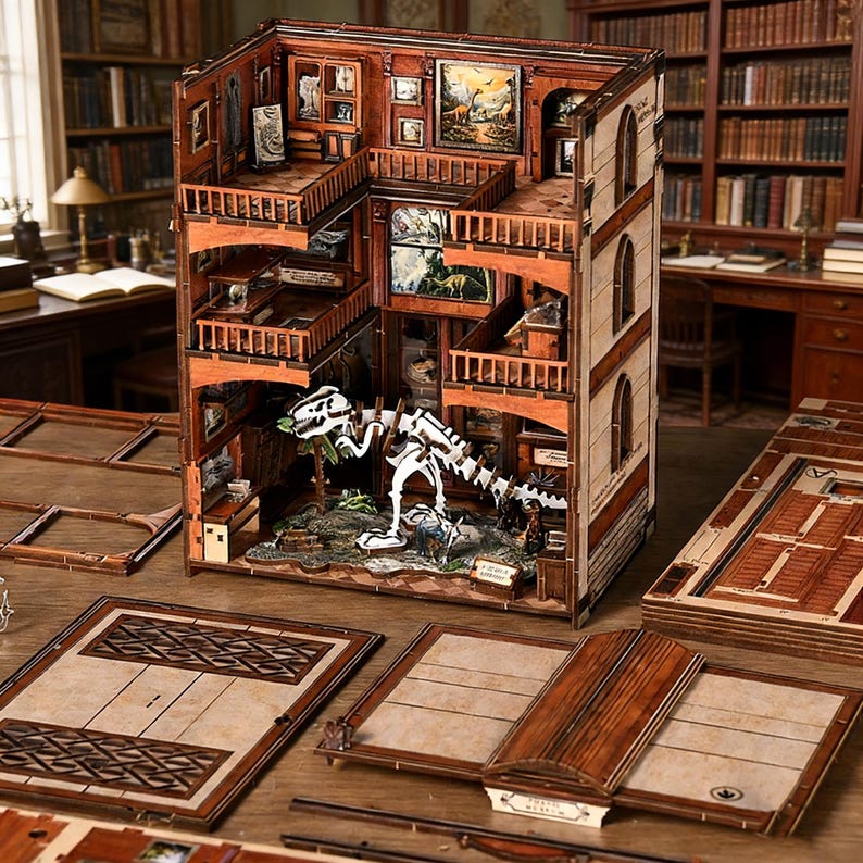 Fossil Museum DIY Book Nook Kit, Gift for Book Lovers - Etsy