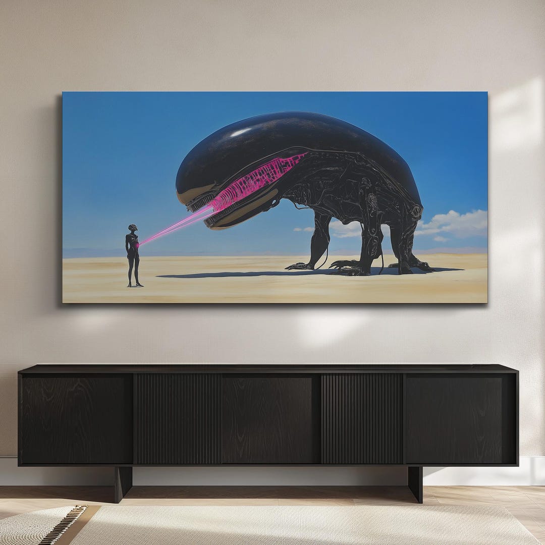 Sci-fi Canvas Print, Sci Fi Landscape Wall Art, Wide Panoramic Living ...