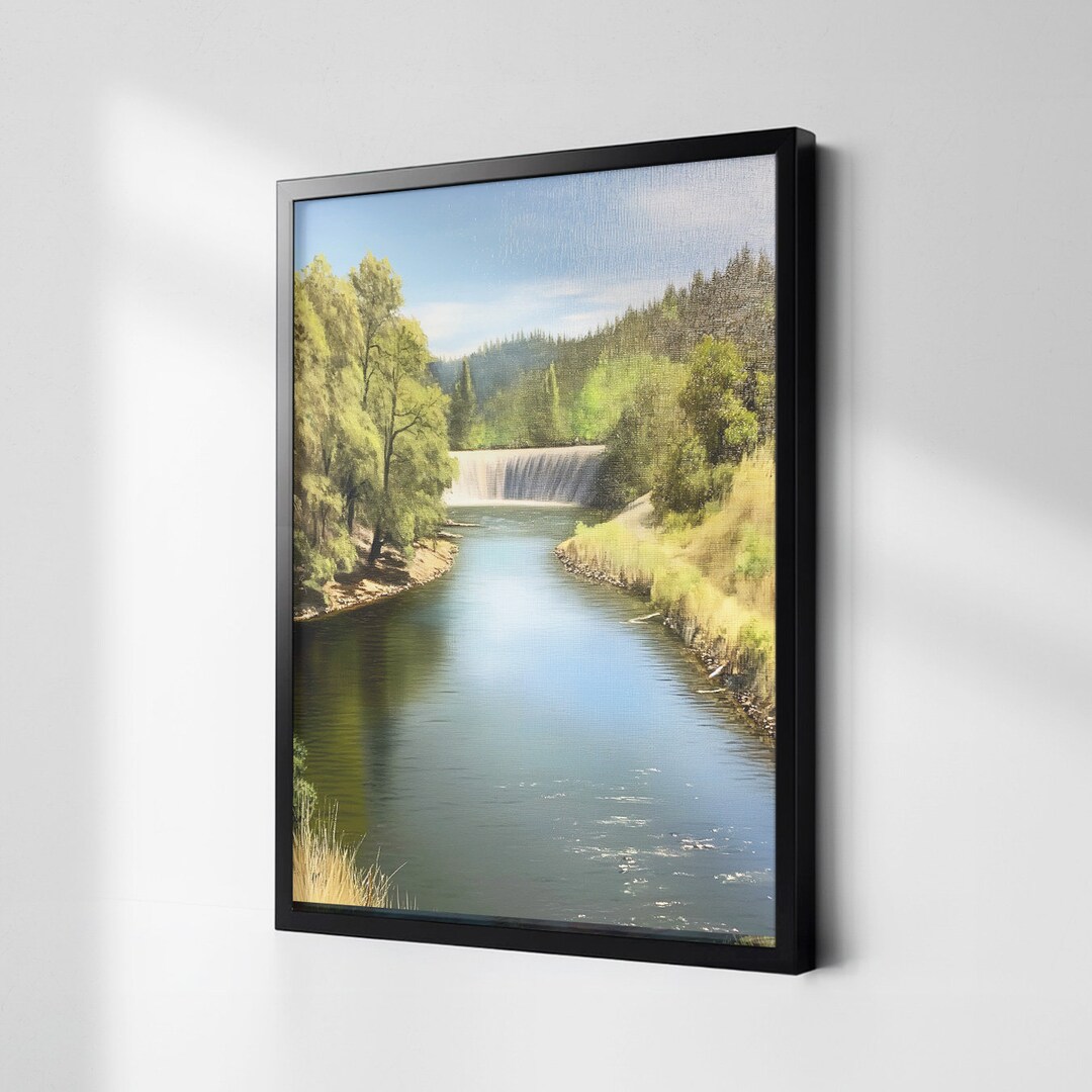 Placer California Art, River Creek Nature Landscape Painting ...