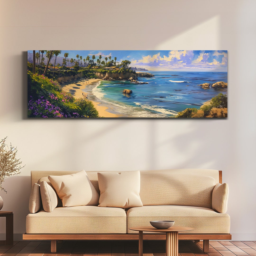 Laguna Beach California Canvas Art, Extra Large Oversized Beachscape ...