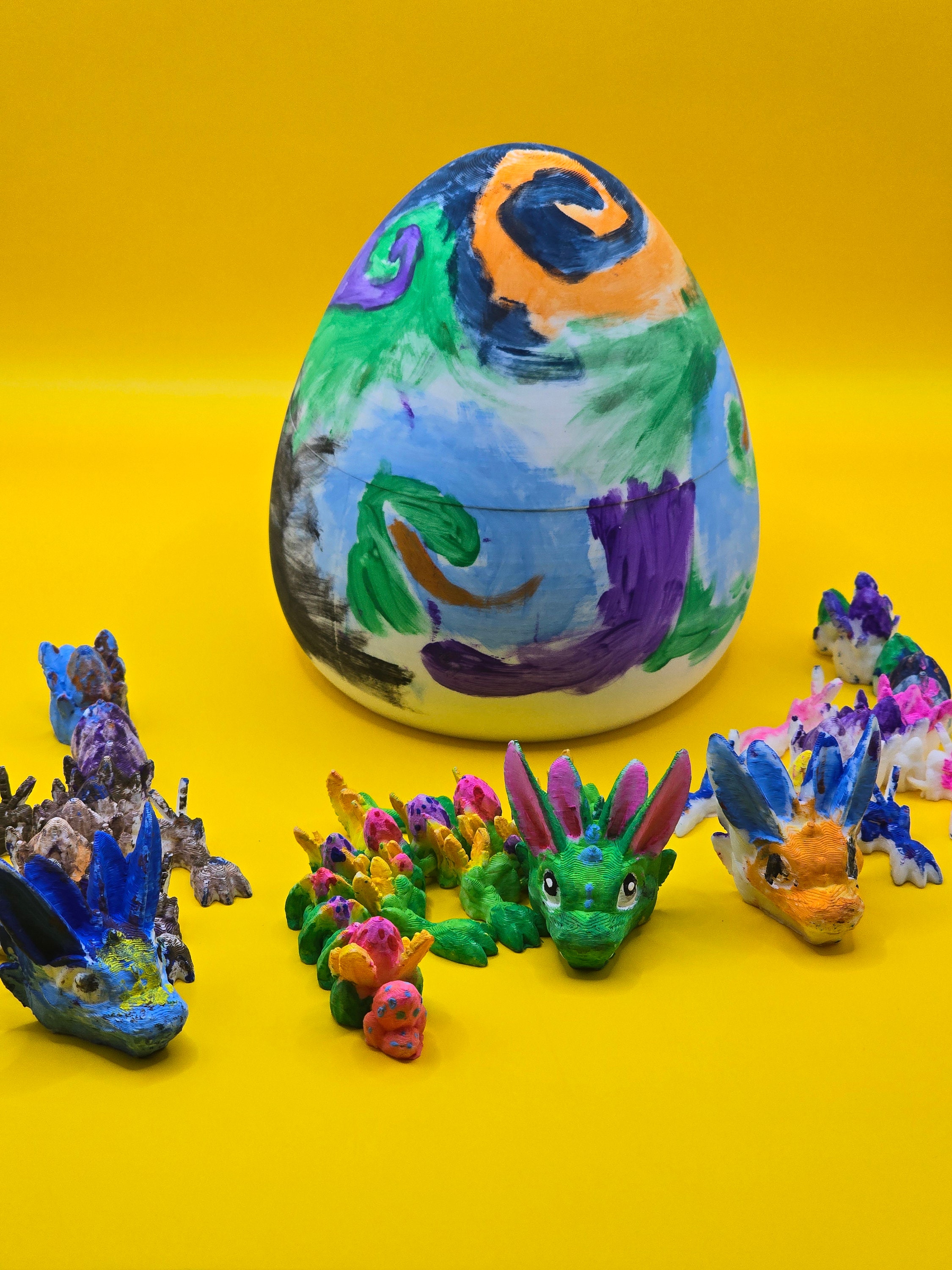 DIY Easter Egg Dragon Painting Kit With Giant Egg-includes 1 5 Egg, 3 ...