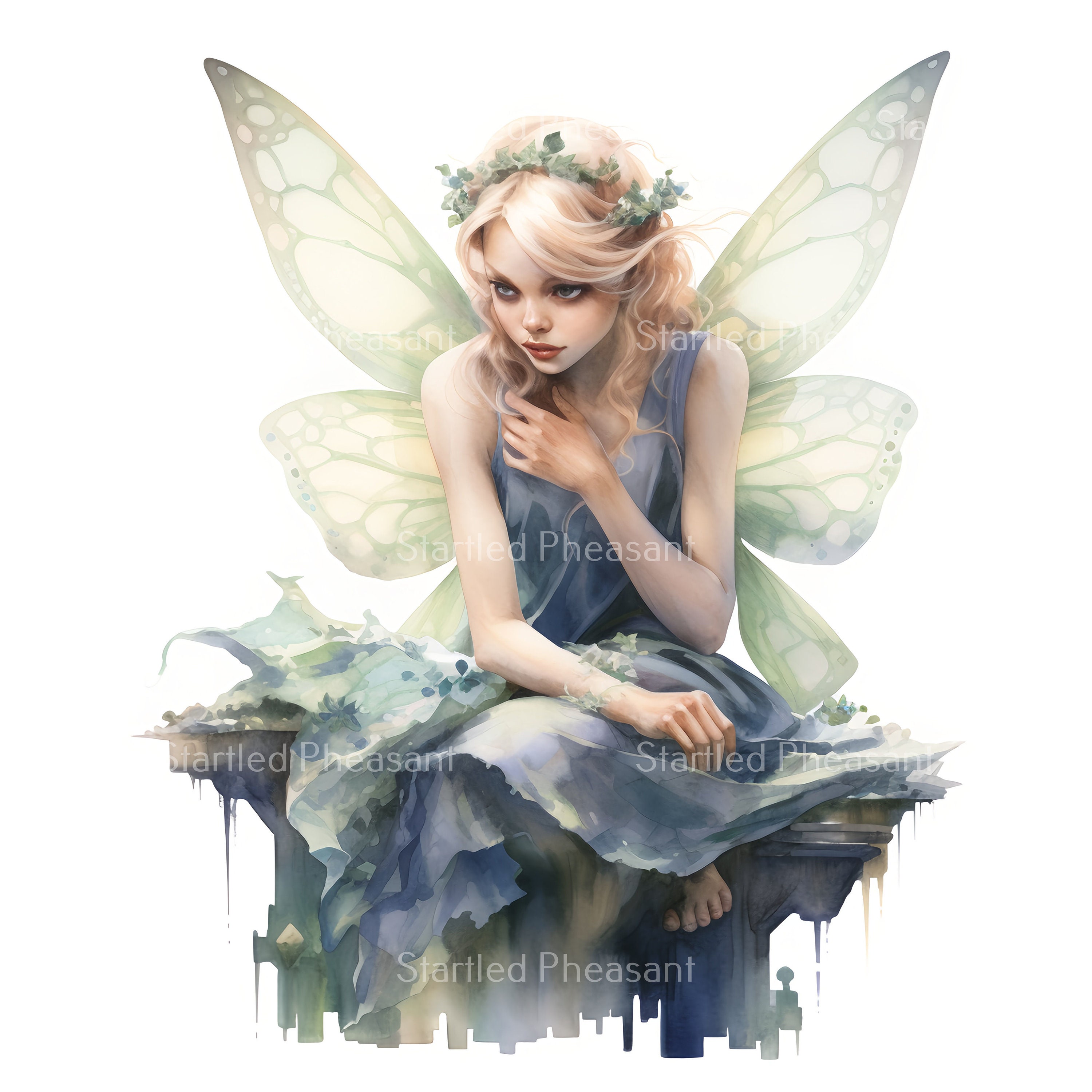 Fairy, Nymph, Pixie Mega-pack Watercolour Digital Pack set of 36, 4096 ...