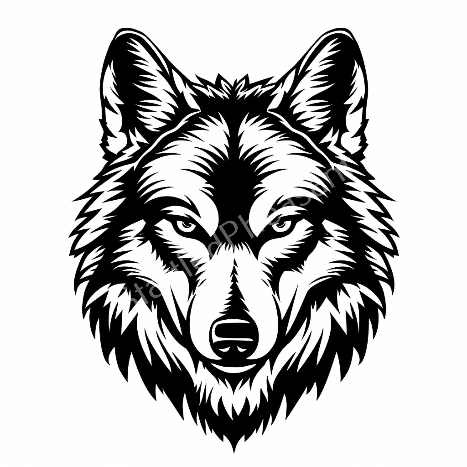 Wolf Head Vector Files, SVG, Set of 14, Transparent Background - Etsy