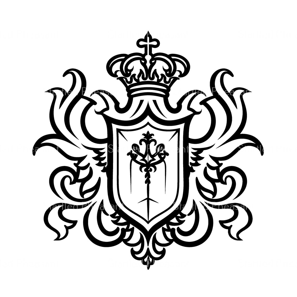 Medieval Coats of Arms, Vector SVG and Raster PNG Files, Set of 16 ...