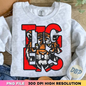Tigers Spirit PNG, School Mascot PNG, Mascot Team Shirt Design, Sport ...
