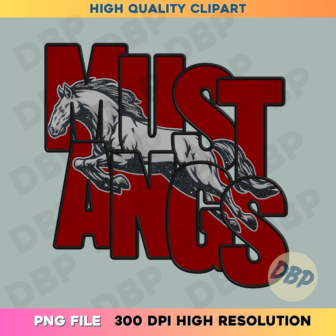 Maroon Mustangs PNG, Mustangs Mascot Design, School Spirit Shirt ...