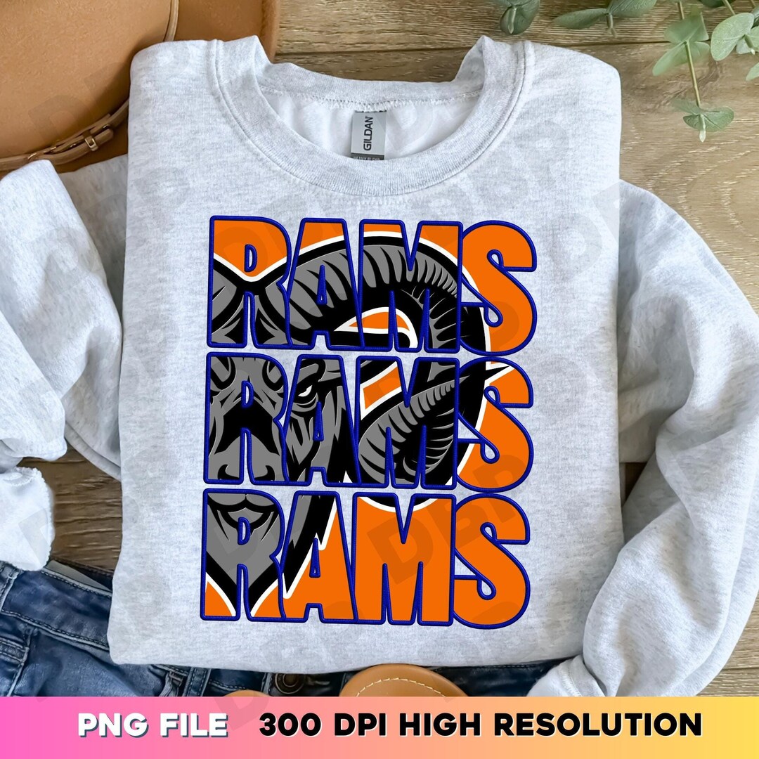 Orange Rams Spirit Wear PNG, Rams Mascot Sublimation, School Spirit ...