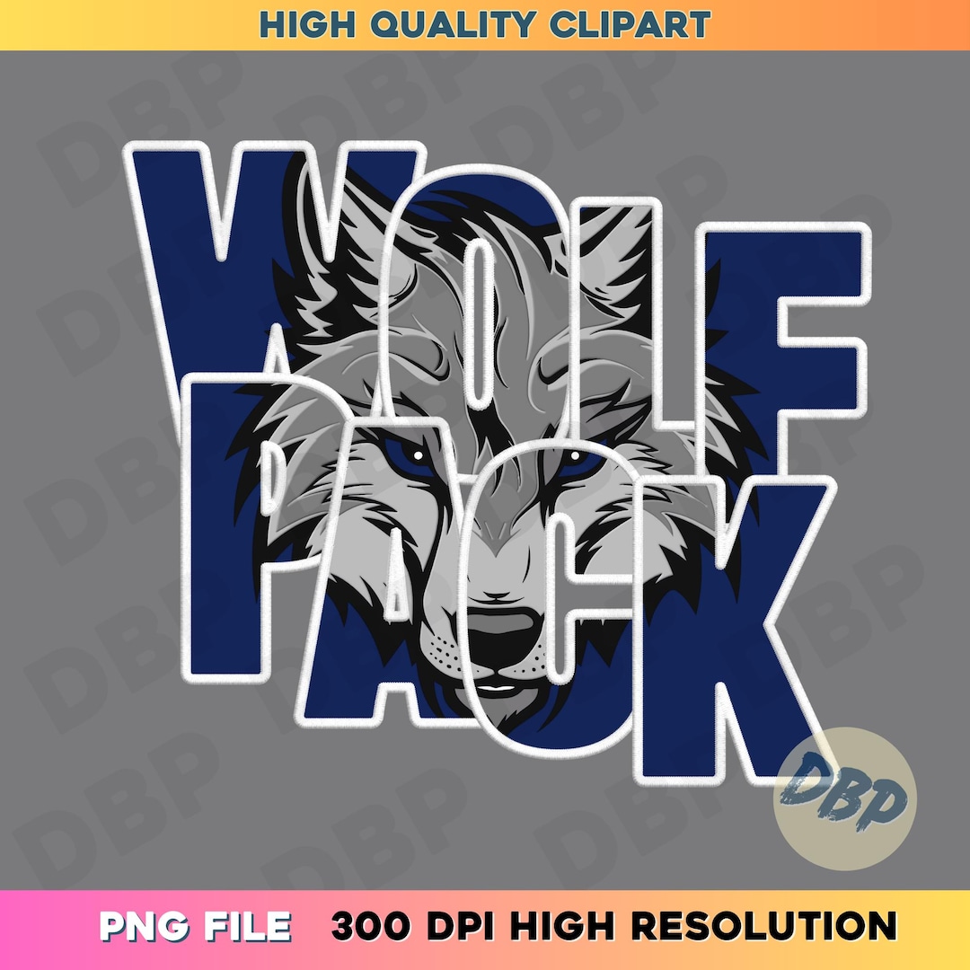 Navy Wolfpack PNG, Wolfpack Shirt Design, Wolf Mascot Spirit Sweatshirt ...