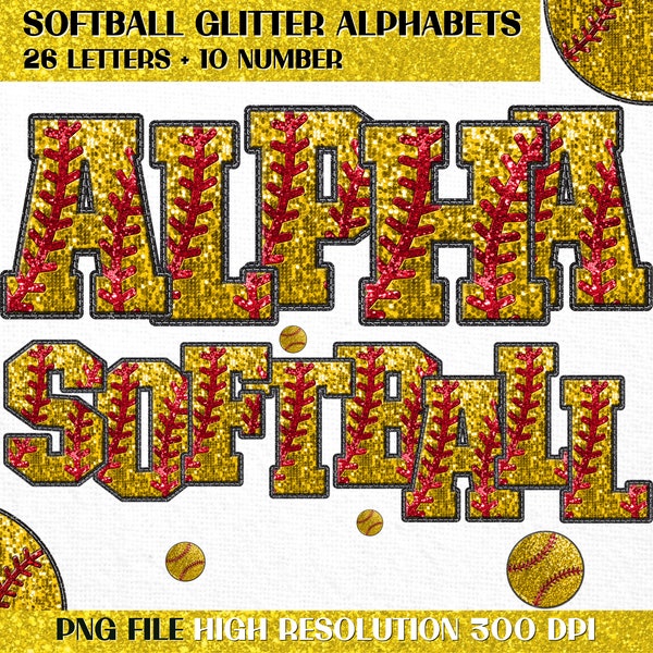 Softball Letters - Etsy