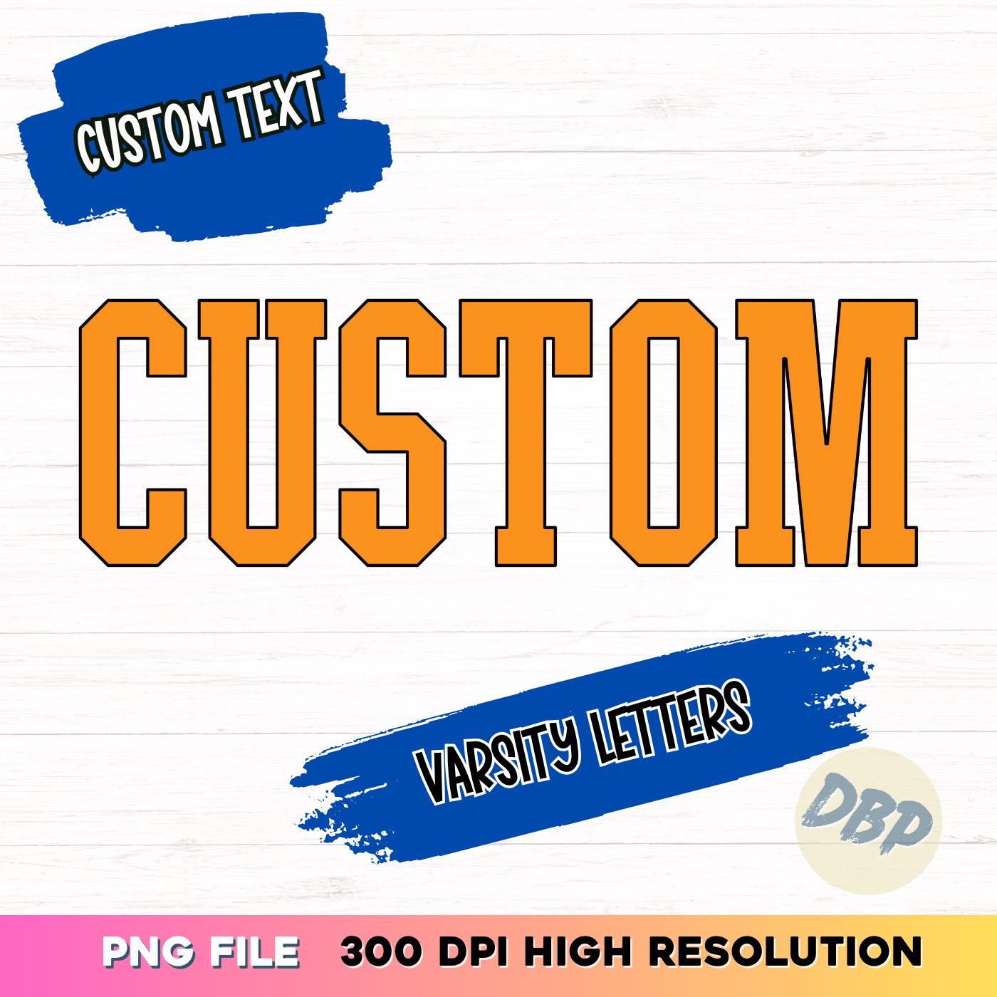 Custom Text PNG, Custom Name Sublimation, Team Spirit Name Shirt Design ...
