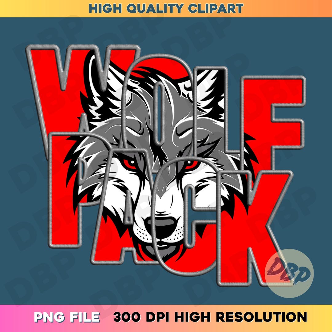 Red Wolfpack PNG, Wolfpack Shirt Design, Wolf Mascot Spirit Sweatshirt ...