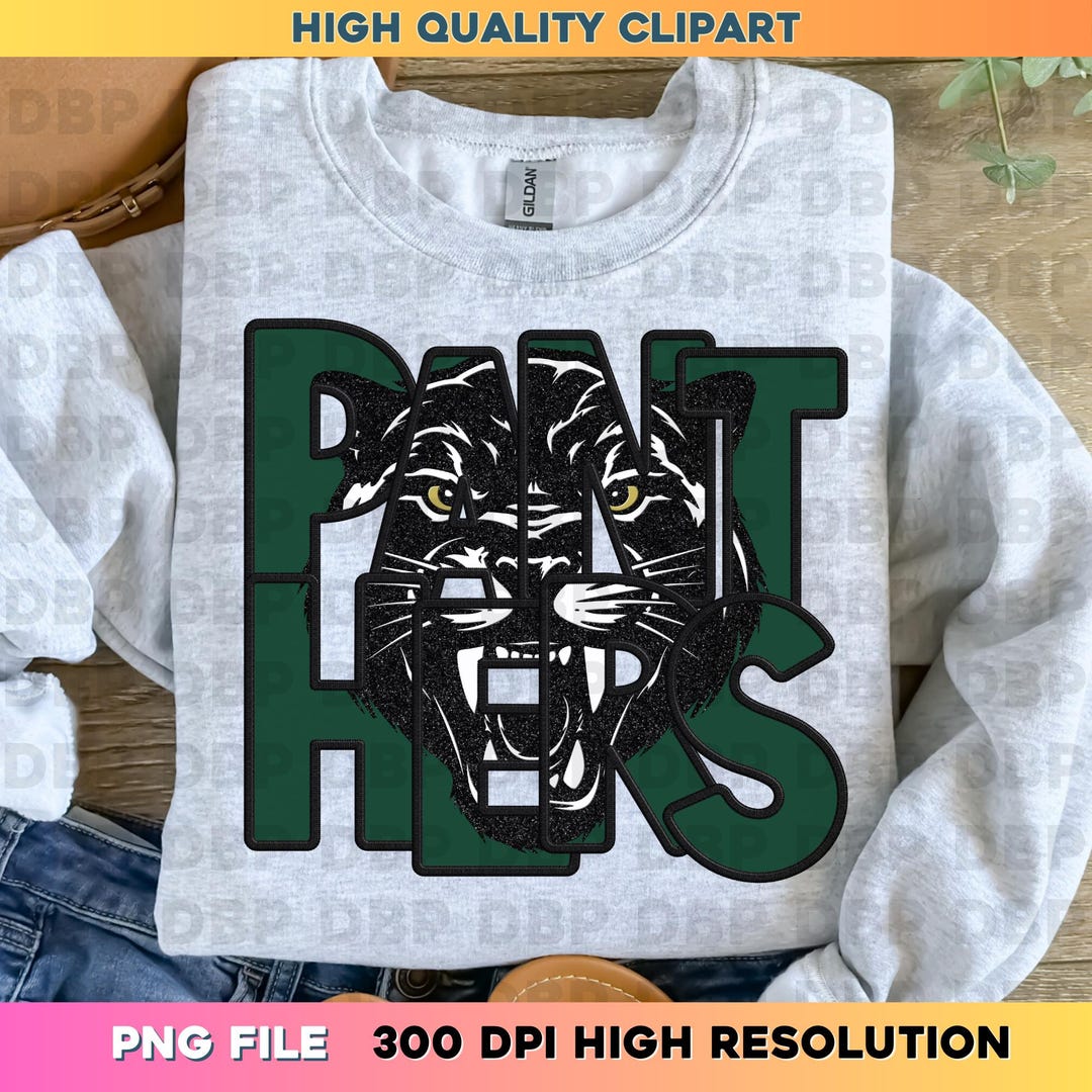 Dark Green Panthers PNG, Panther Mascot Wear PNG, School Spirit Sport ...