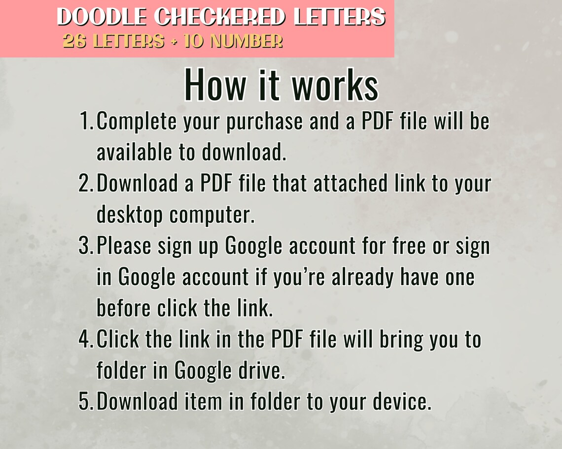 Checkered Doodle Alphabets PNG, Retro Doodle Letters, Sublimation ...