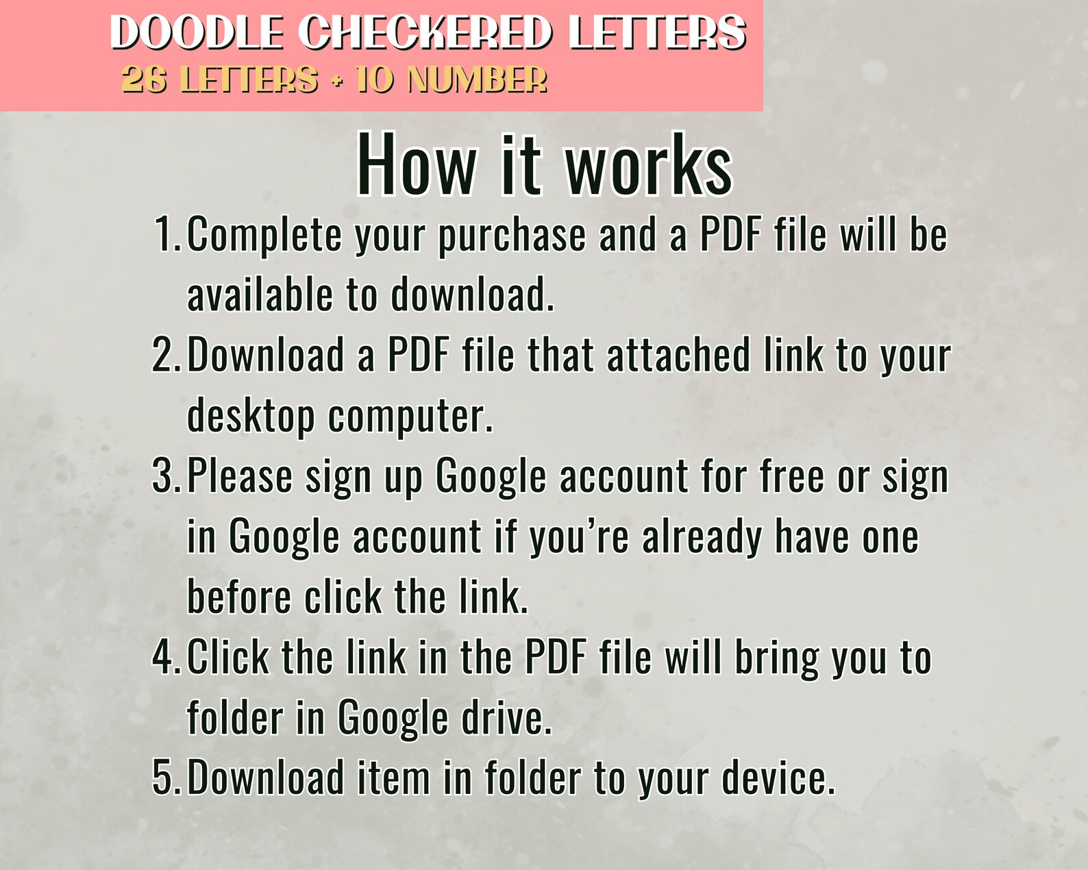 Checkered Doodle Alphabets PNG, Retro Doodle Letters, Sublimation ...