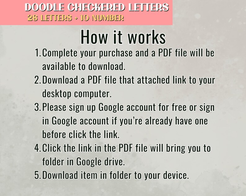 Checkered Doodle Alphabets PNG, Retro Doodle Letters, Sublimation ...