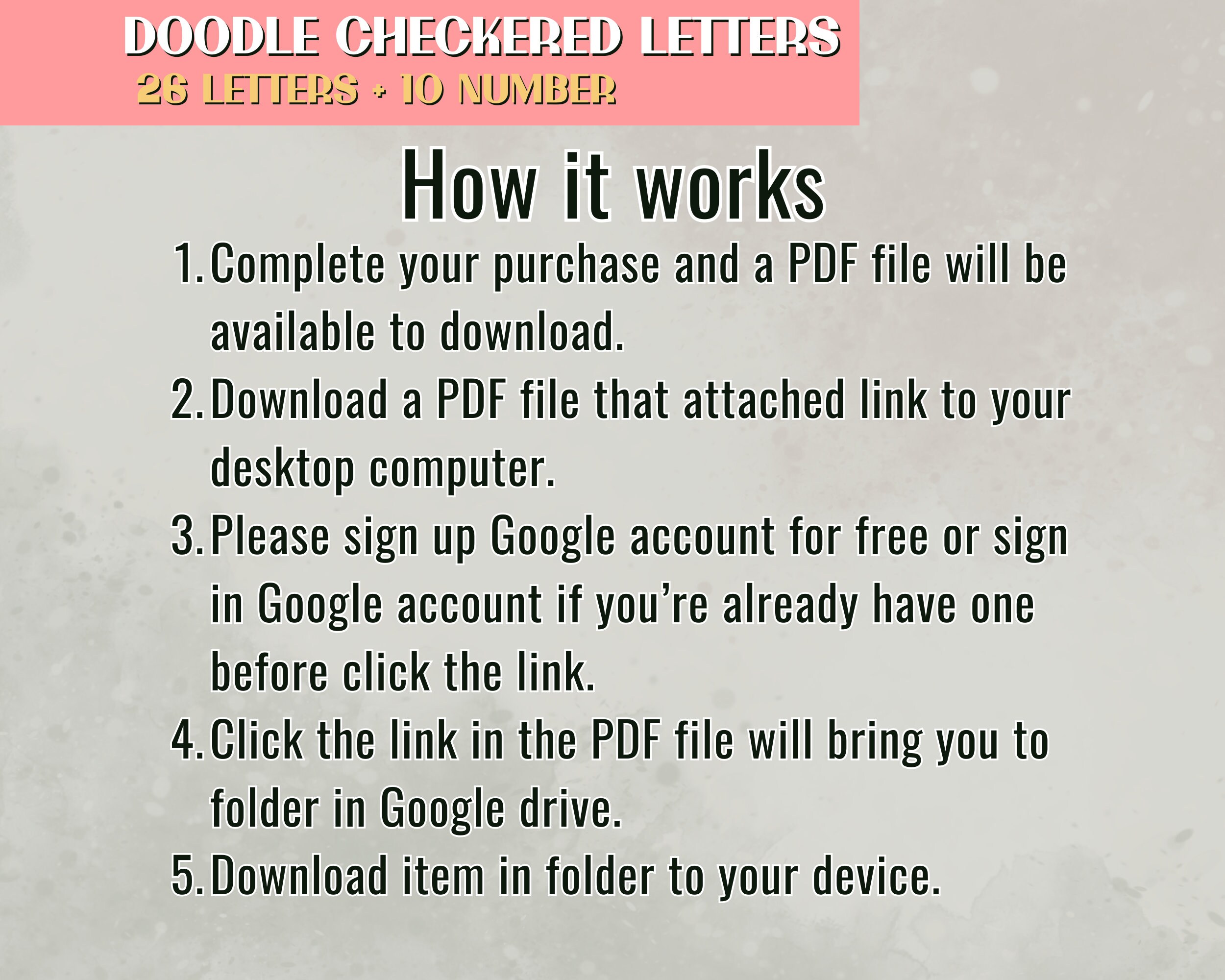 Checkered Doodle Alphabets PNG, Retro Doodle Letters, Sublimation ...