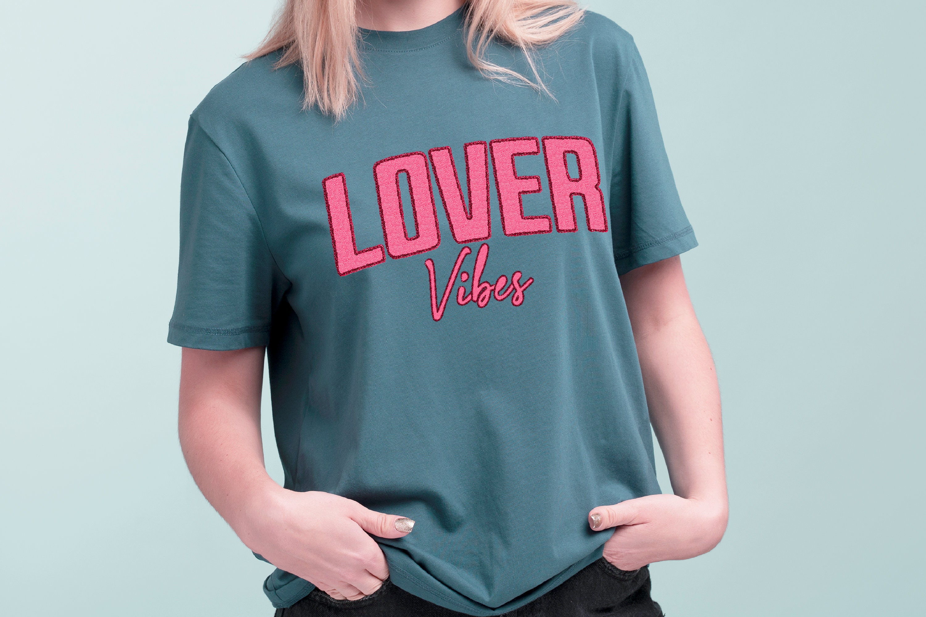 Lover Vibes PNG, Faux Embroidery Valentine, Valentines T-shirt Design ...